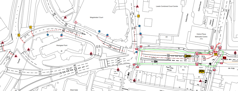 Construction Update: Westgate, Park Row, Oxford Place - Leeds Pipes
